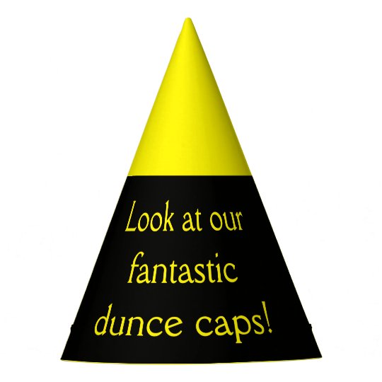 Look at our fantastic dunce caps! party hat | Zazzle.com