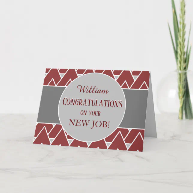 Look! Custom Congrats on New Job card | Zazzle