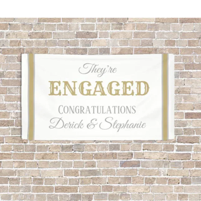 Look!! Custom Engagement Banner | Zazzle