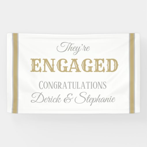 Look! CUSTOM engagement banner | Zazzle