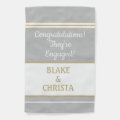 LOOK! Custom Engagement Party Garden Flag | Zazzle