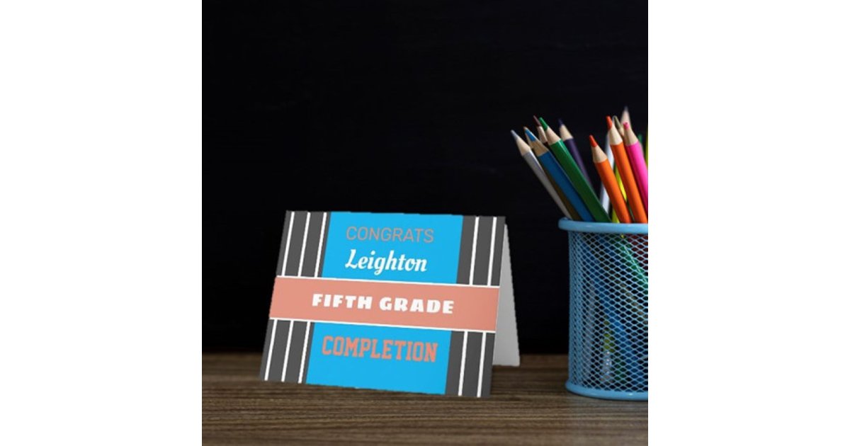 Look! Custom Fifth grade completion card! Card | Zazzle