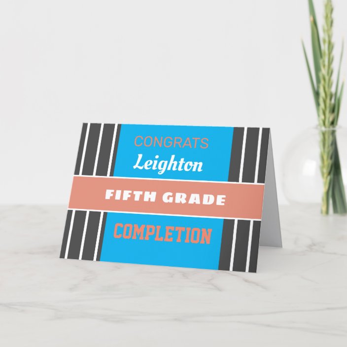 Look! Custom Fifth grade completion card! Card | Zazzle.com