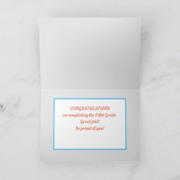 Look! Custom Fifth grade completion card! Card | Zazzle