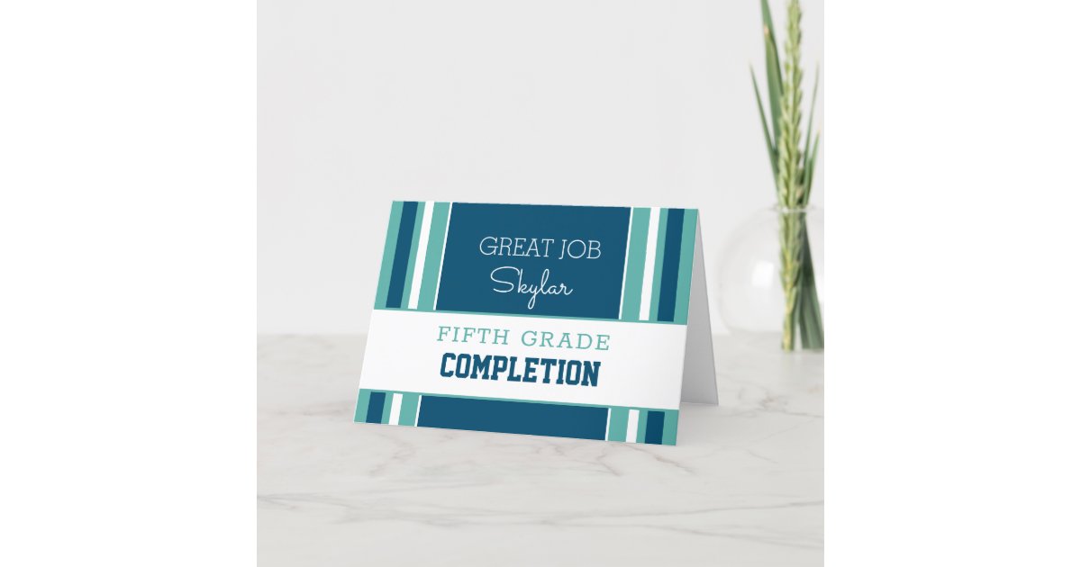 Look! Custom grade completion card! Card | Zazzle