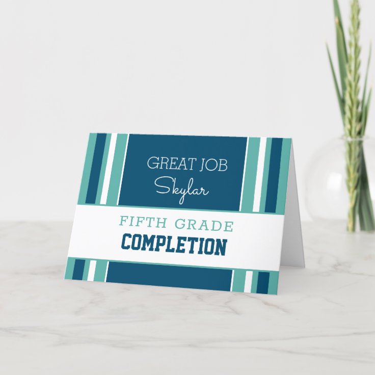 Look! Custom grade completion card! Card | Zazzle