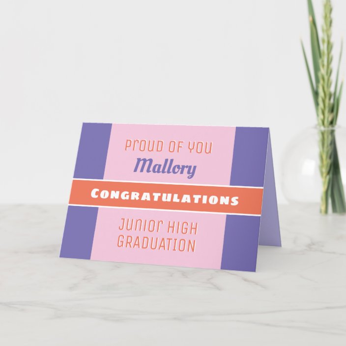 Look! Custom Junior High graduation card! Card | Zazzle.com