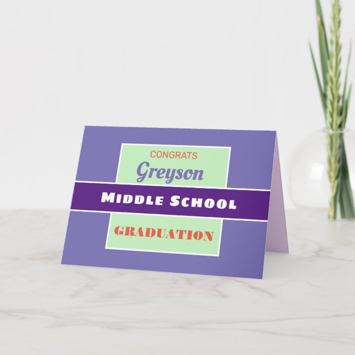 Look! Custom Middle school graduation card! Card | Zazzle.com