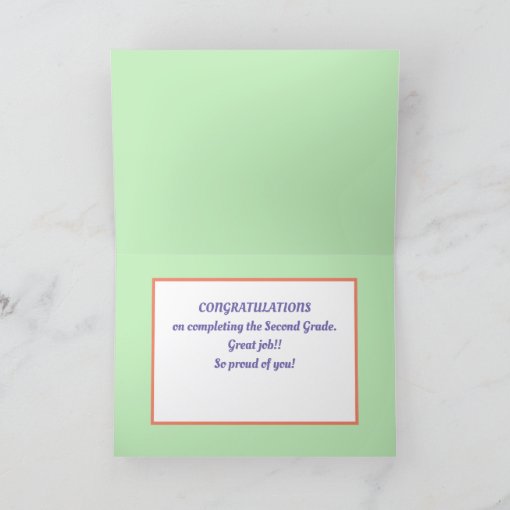 Look! Custom Second grade completion card! Card | Zazzle
