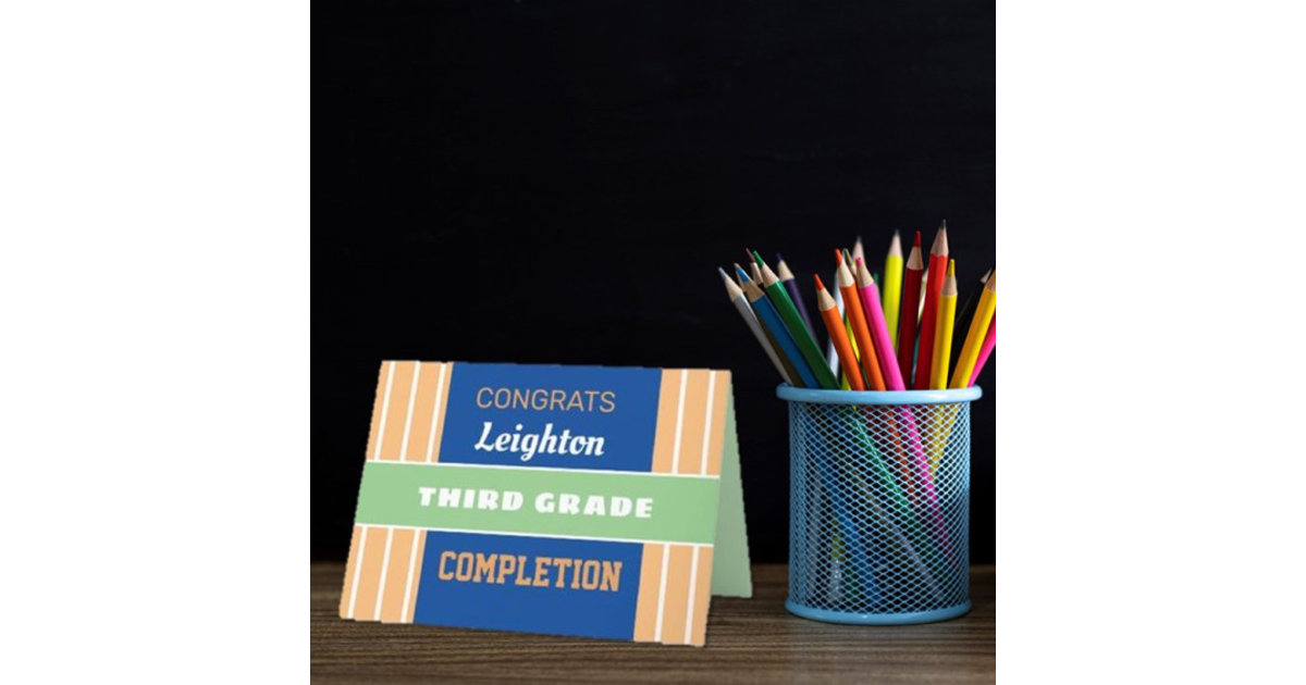 Look! Custom Third grade completion card! Card | Zazzle