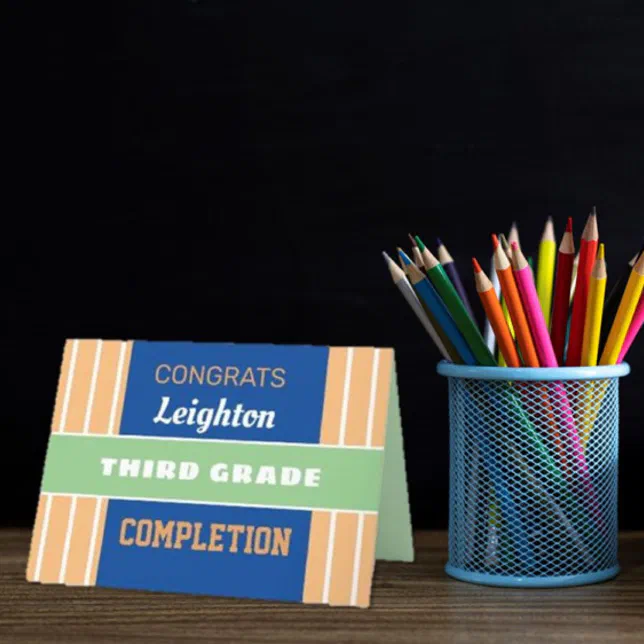 Look! Custom Third grade completion card! Card | Zazzle