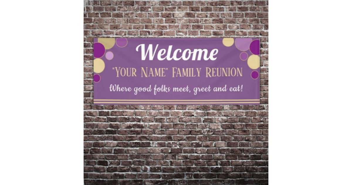 LOOK! Fun Family Reunion banner | Zazzle