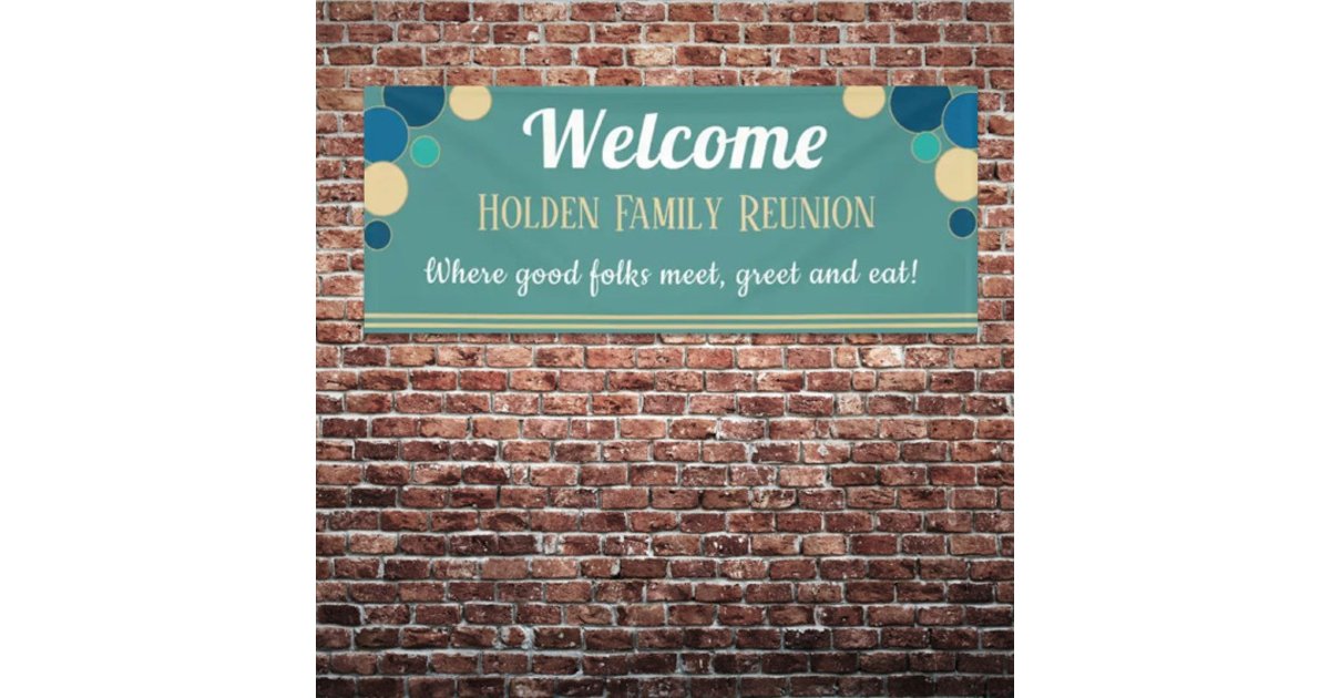 LOOK! Fun, inviting Family Reunion banner | Zazzle