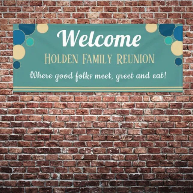 LOOK! Fun, inviting Family Reunion banner | Zazzle