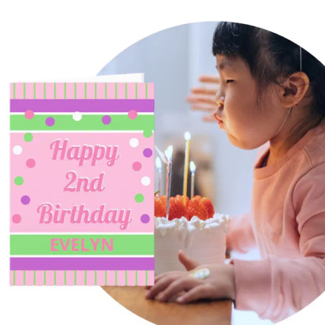 Look! Happy 2nd birthday customized card | Zazzle