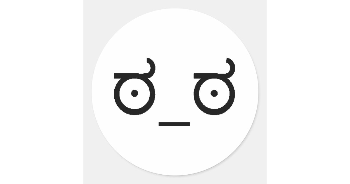 Look Of Disapproval Classic Round Sticker | Zazzle