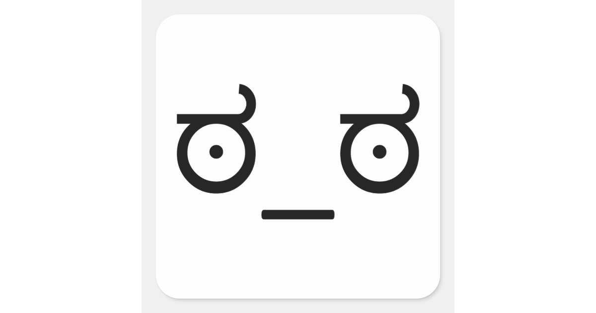 Look of Disapproval Meme Square Sticker | Zazzle