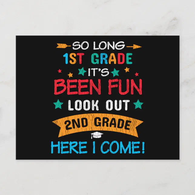 Look Out 2nd Grade Here I Come Back To School Kids Postcard | Zazzle