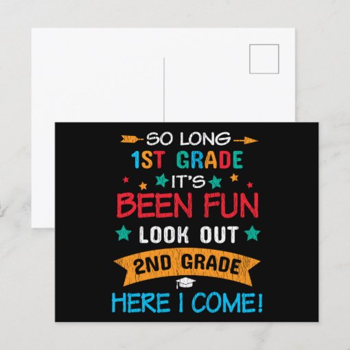 Look Out 2nd Grade Here I Come Back To School Kids Postcard | Zazzle