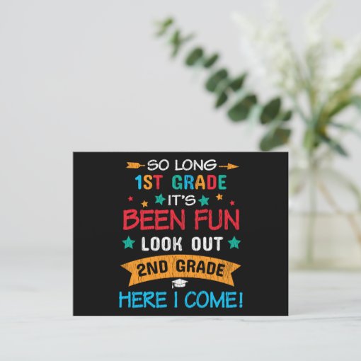 Look Out 2nd Grade Here I Come Back To School Kids Postcard | Zazzle