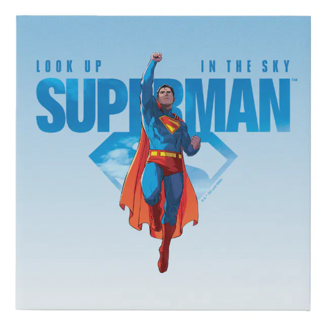 Look Up It’s Superman Faux Canvas Print | Zazzle