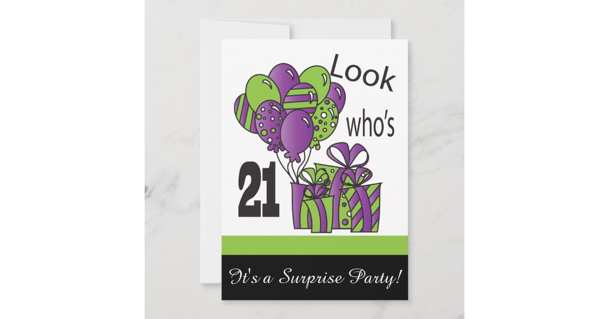 Look Who's 21 | 21st Birthday Invitation | Zazzle