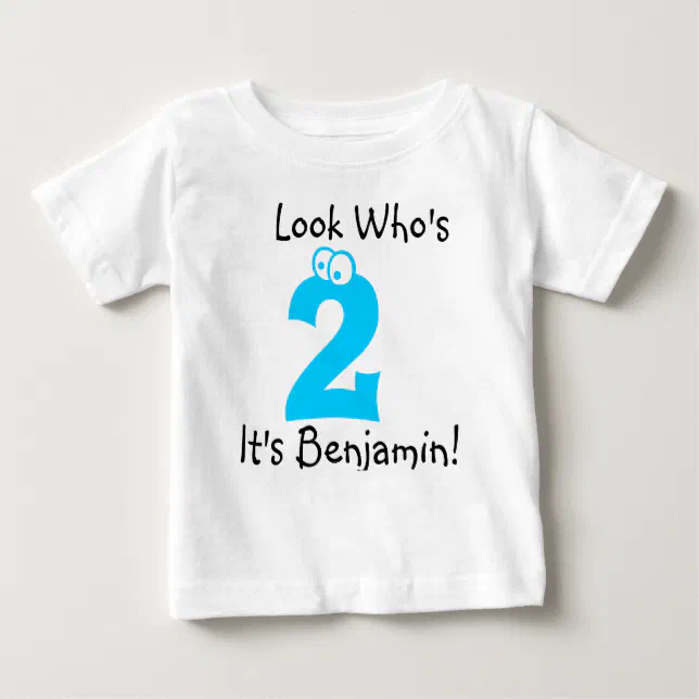 Look Who's 2 Customizable Birthday Tshirt | Zazzle