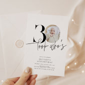 Look Who's 30 Modern Simple Photo 30th Birthday Invitation | Zazzle