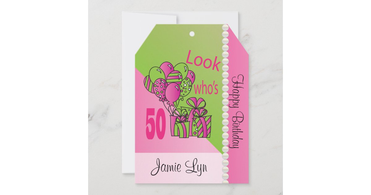 Look Who's 50 | 50th Birthday Invitation | Zazzle
