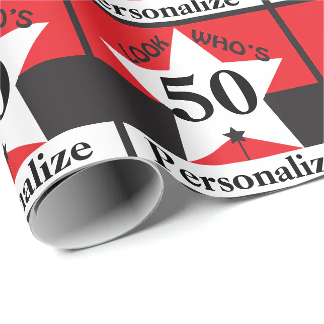 Look Who's 50 - Birthday Wrapping Paper | Zazzle