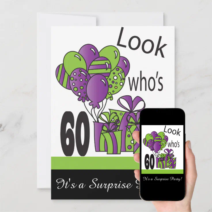 Look Who's 60 | 60th Birthday Invitation | Zazzle