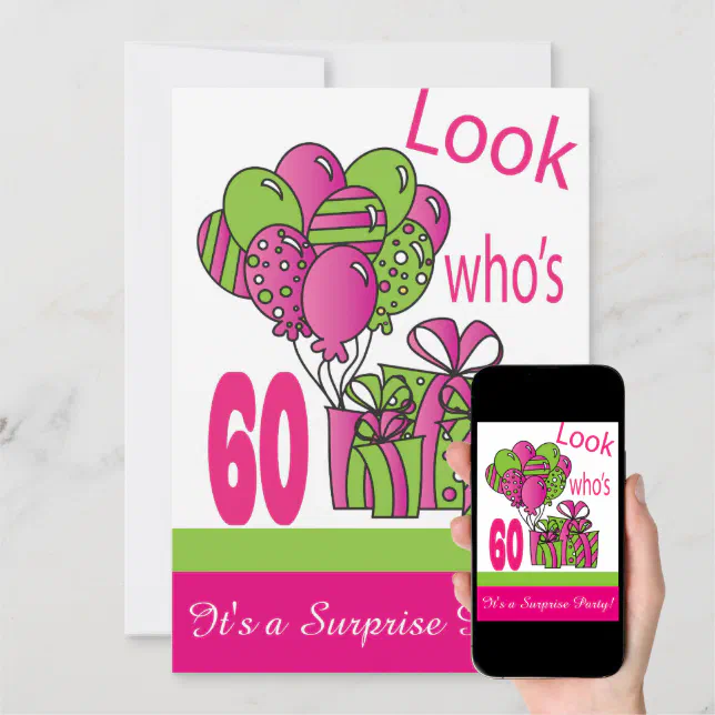 Look Who's 60 | 60th Birthday Invitation | Zazzle