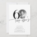Look Who's 60 Funny Photo Simple 60th Birthday Invitation | Zazzle