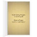 Look Who's 75 Black & Gold Giant 2 Photo Birthday Card | Zazzle