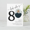 Look Who's 80! Modern Photo 80th Birthday Invitation | Zazzle