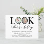 Look Who's Fifty Photo 50th Birthday Party Invitation | Zazzle