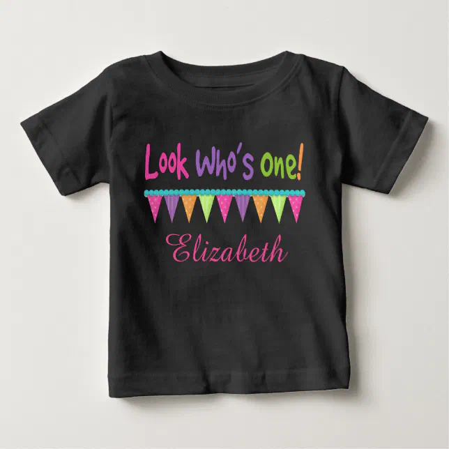 Look who's One 1st Birthday T-shirt | Zazzle