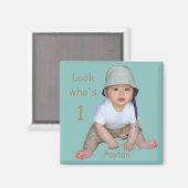 Look Who's One Magnet | Zazzle