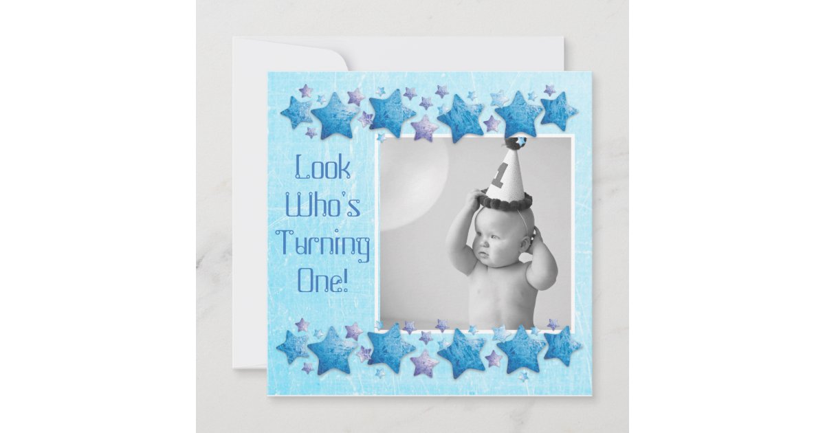 Look Who's Turning 1, First Birthday Invitation | Zazzle