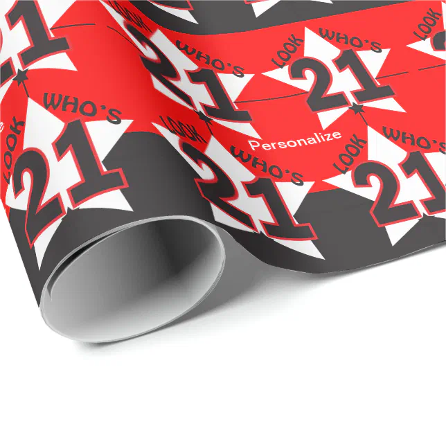 Look Who's Turning 21 Wrapping Paper | Zazzle