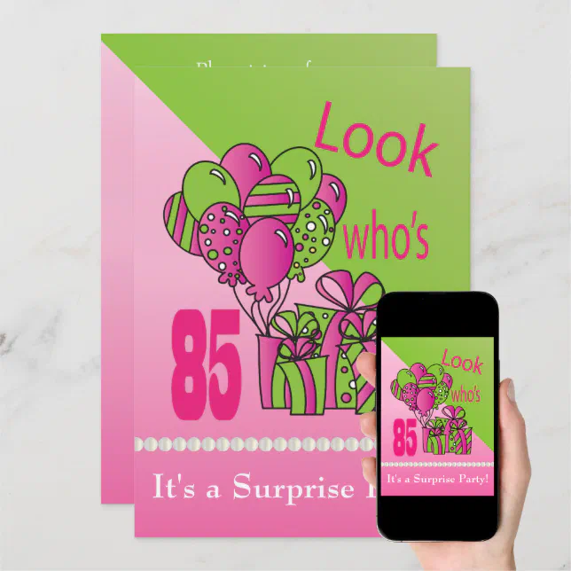 Look Who's turning 85 | 85th Birthday Invitation | Zazzle