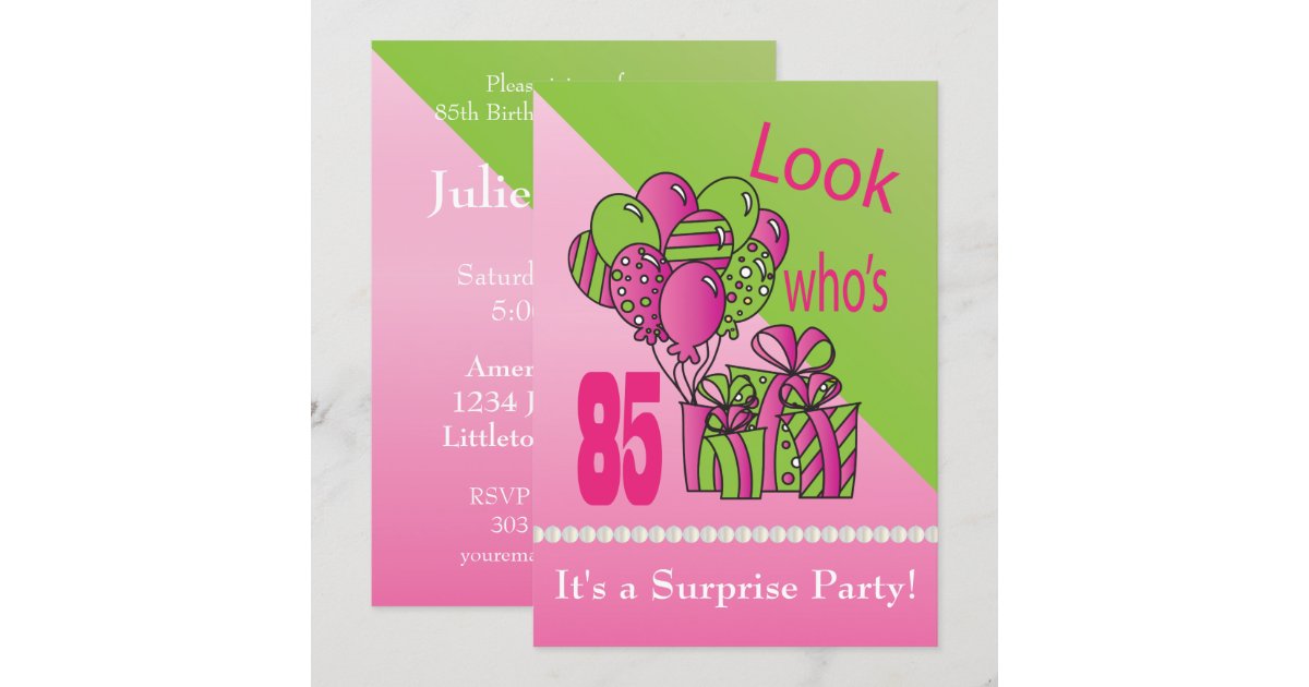 Look Who's turning 85 | 85th Birthday Invitation | Zazzle