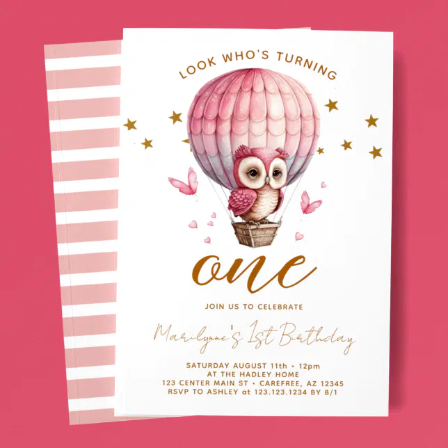 Look Who's Turning One Birthday Invitation | Zazzle