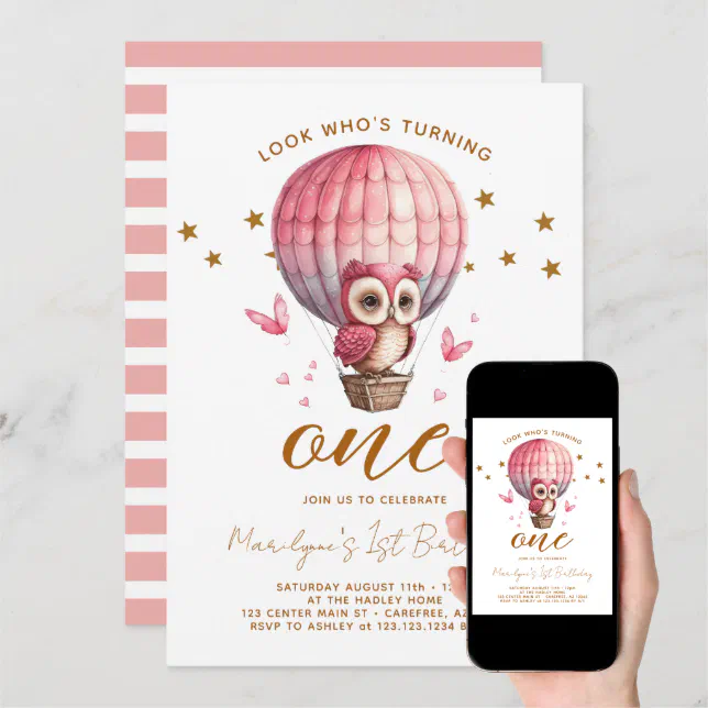 Look Who's Turning One Birthday Invitation | Zazzle