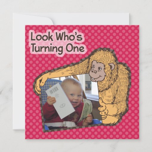 Look Who's Turning One Birthday Party Invitation | Zazzle