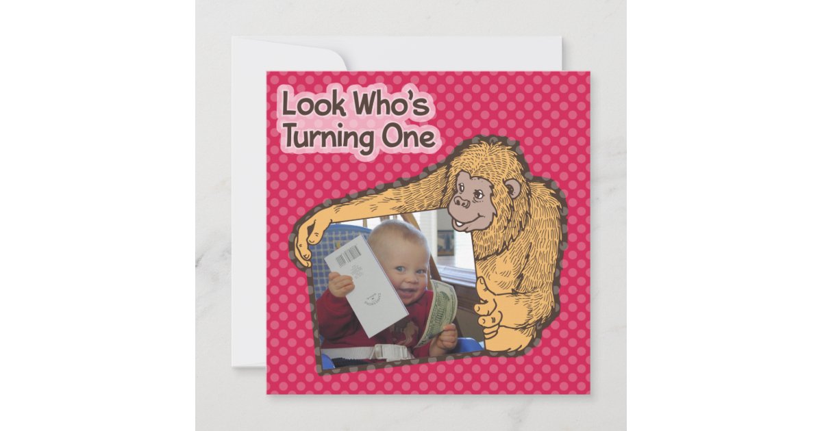 Look Who's Turning One Birthday Party Invitation | Zazzle