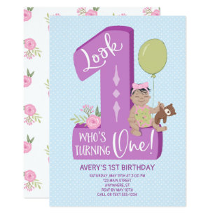 Look Who Turning 1 Invitations | Zazzle
