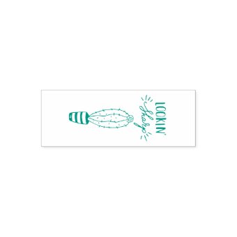 Lookin Sharp Teacher Stamp Cactus | Zazzle