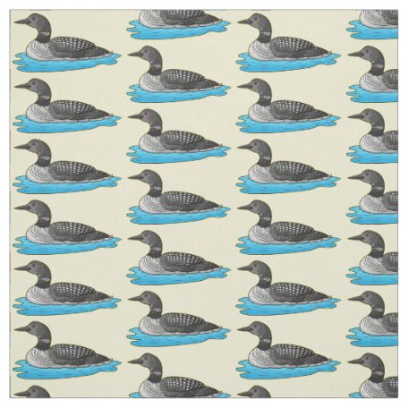 Loon Fabric | Zazzle