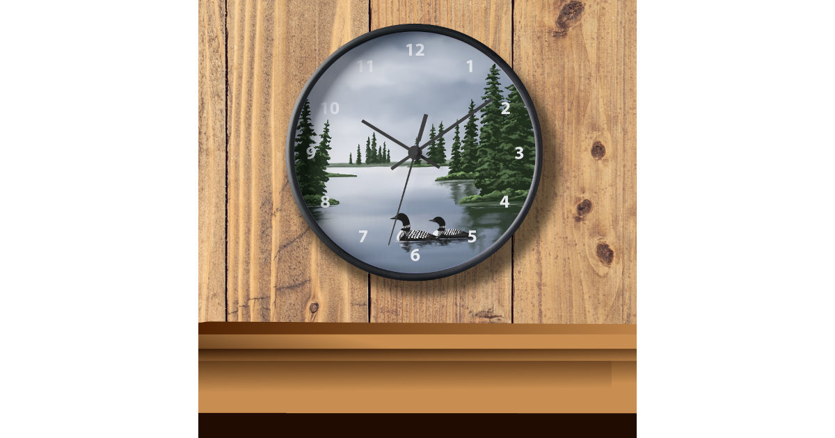 Loon Clocks | Zazzle